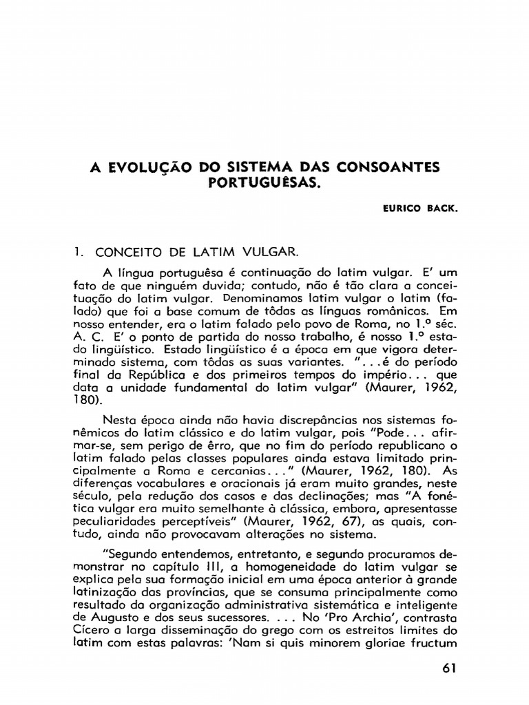 Evolução das Consoantes no Latim Vulgar | PDF | Sílaba | Estresse ...