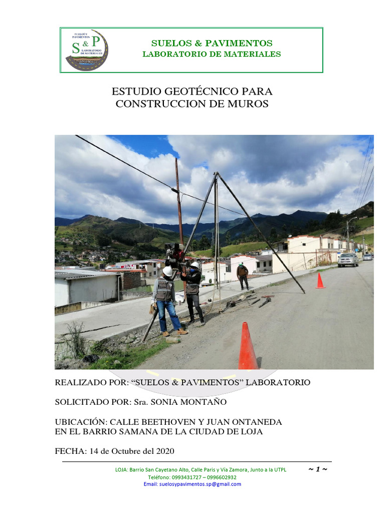 Informe Estudio Geotecnico | PDF | Fundación (Ingeniería) | Suelo