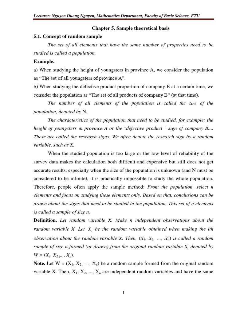 Chapter 5 - XSTKE | PDF | Probability Distribution | Sampling (Statistics)