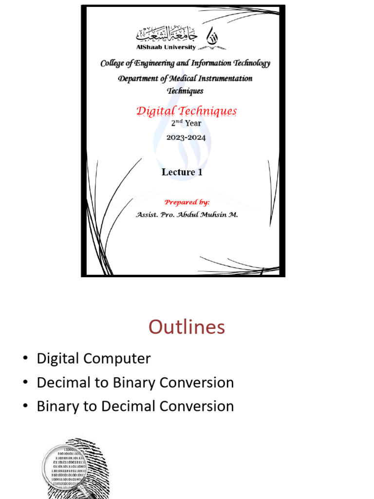 تقنيات رقمية نضري | PDF | Mathematical Notation | Encodings