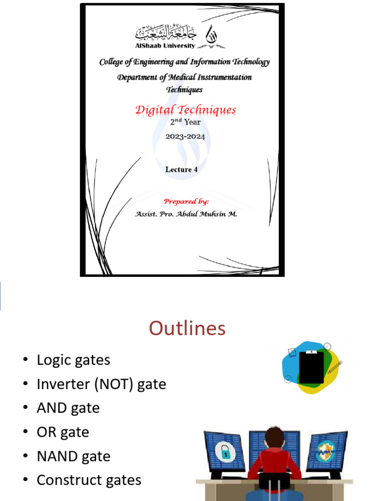تقنيات رقمية نضري (4) | PDF | Logic Gate | Theoretical Computer Science