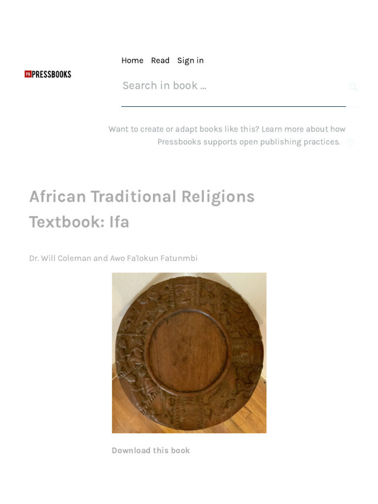 African Traditional Religions Textbook - Ifa - Simple Book Publis | PDF