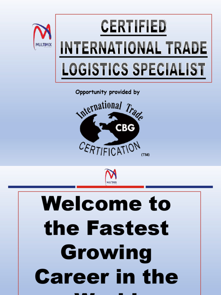 Citls Certified International Trade Logistics Specialist 2021 1 Converted 2 1 | PDF | Logistics ...