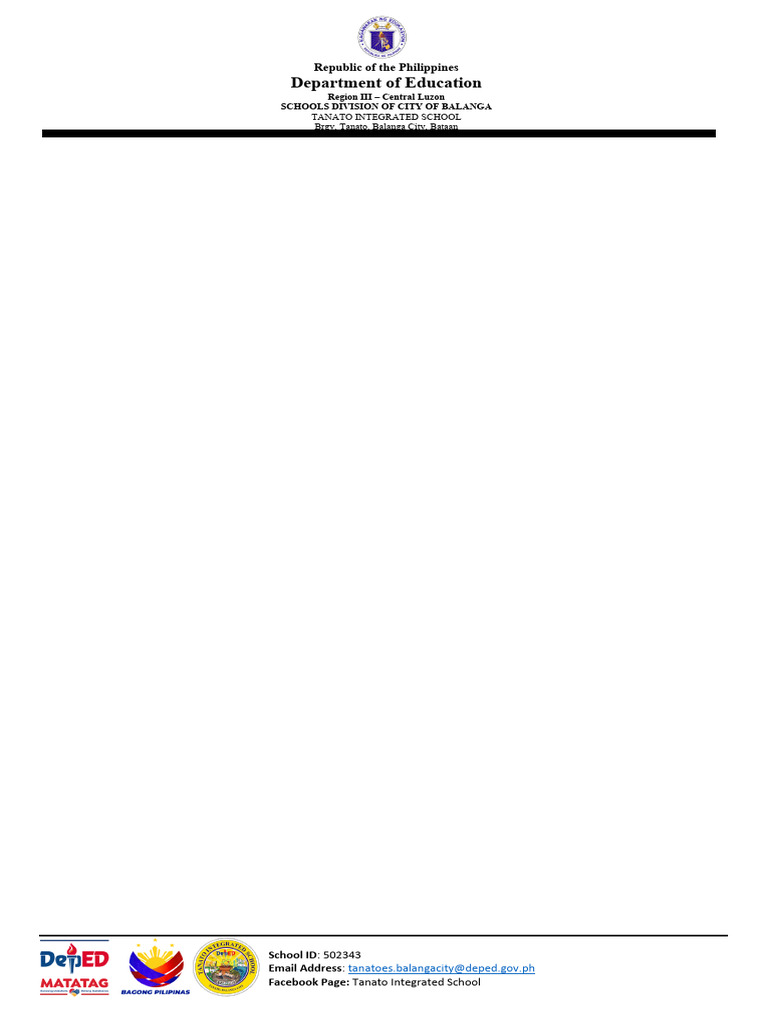 Tanato Is Landscape Matatag Bagong Pilipinas | PDF