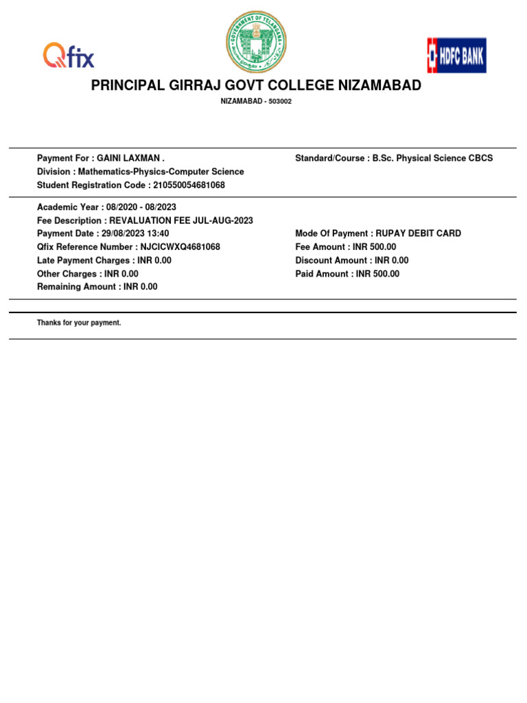 Qfix Payment Receipt Njcicwxq4681068 | PDF