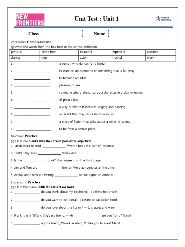New Frontiers 2 - Unit Test | PDF | Measles
