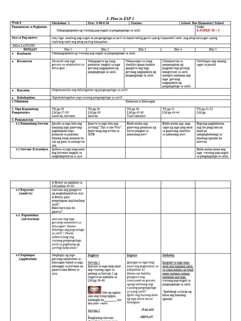 EsP1 Quarter1 Week6 | PDF