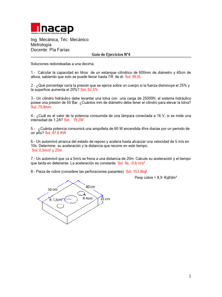 GUÍA 4 EJERCICIOS | PDF