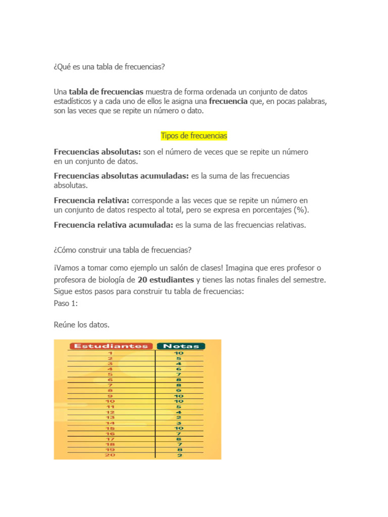 TABLAS DE FRECUENCIAS | PDF | Histograma