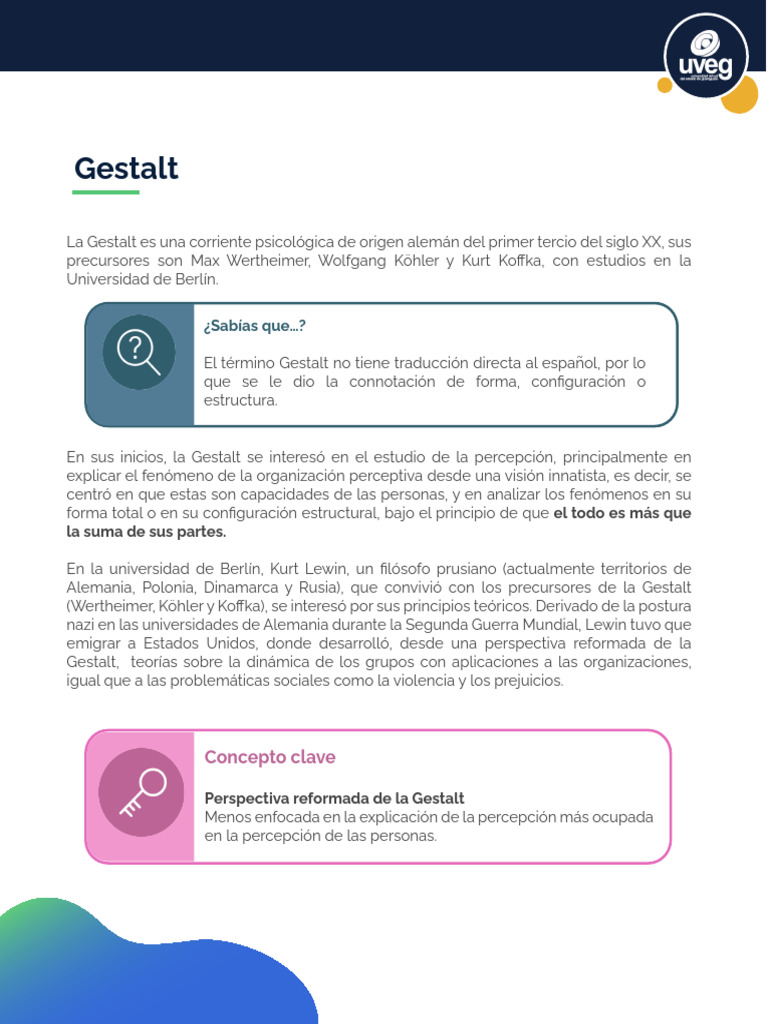 PS U2 L7 Lectura Gestalt | PDF | Sicología | Percepción