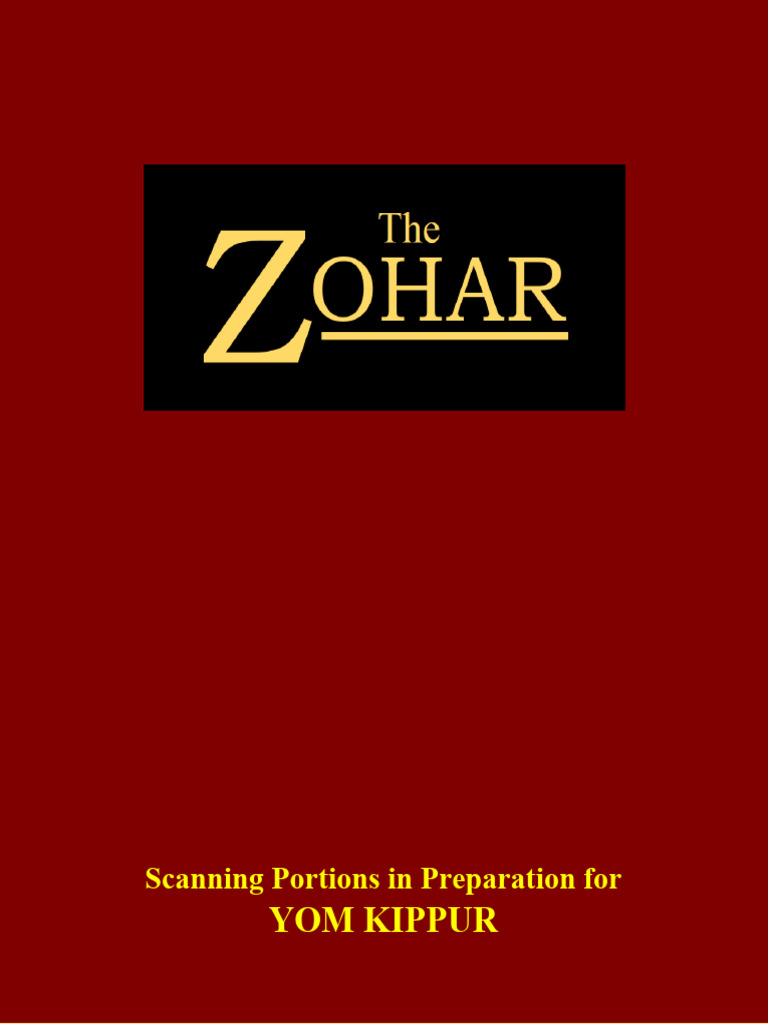 Yom Kippur - Zohar Scanning Portions | PDF | Yom Kippur | Jewish Holidays