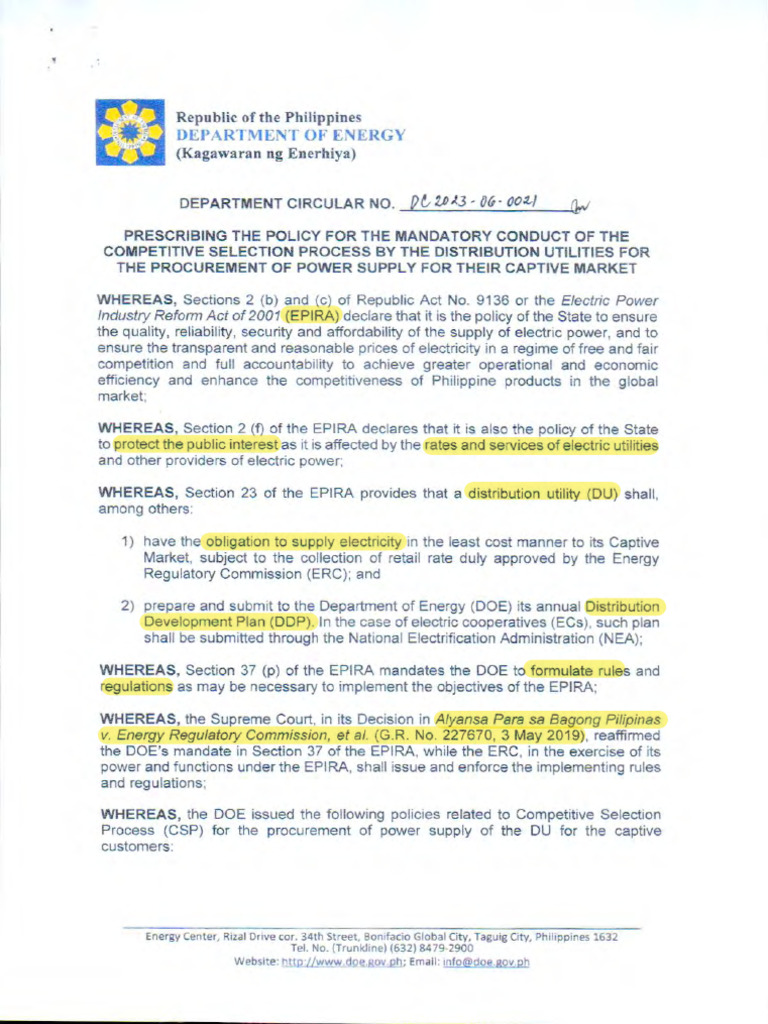 Department Circular (DC) No. 2023-06-0021 | PDF