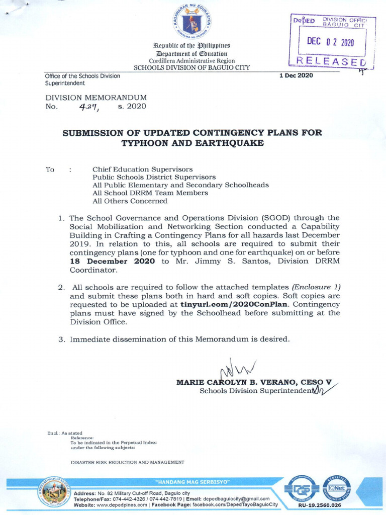 How To Accomplish Forms in Contingency Planning | PDF