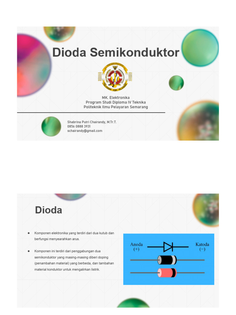Dioda Semi Konduktor | PDF | Metode & Bahan Ajar | Teknologi & Rekayasa