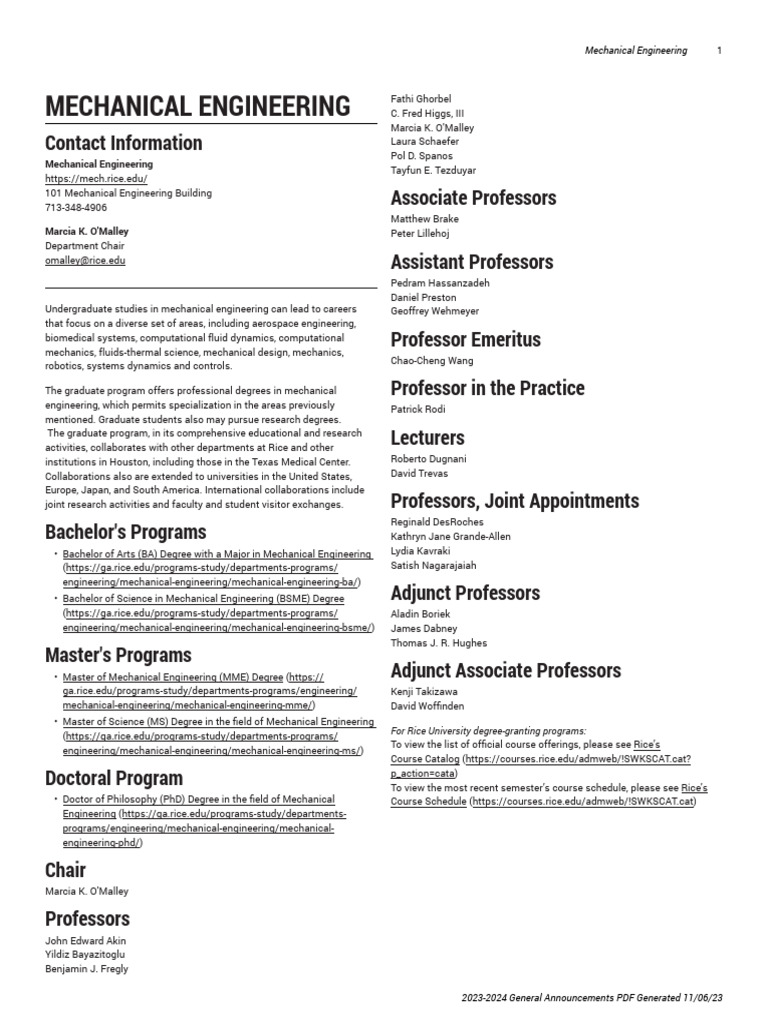 Mechanical Engineering | PDF | Mechanical Engineering | Engineering Mechanical Engineering | PDF | Mechanical Engineering | Engineering