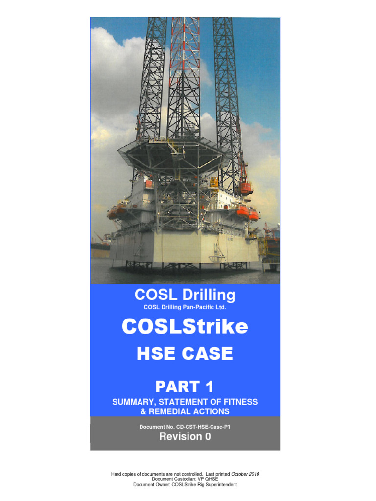 Coslstrike: Hse Case | PDF | Risk | Casing (Borehole)