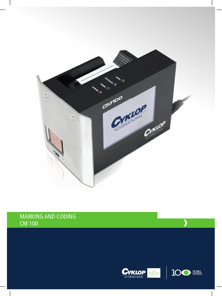 Codingsystem CM100 | PDF | Usb | Printer (Computing)