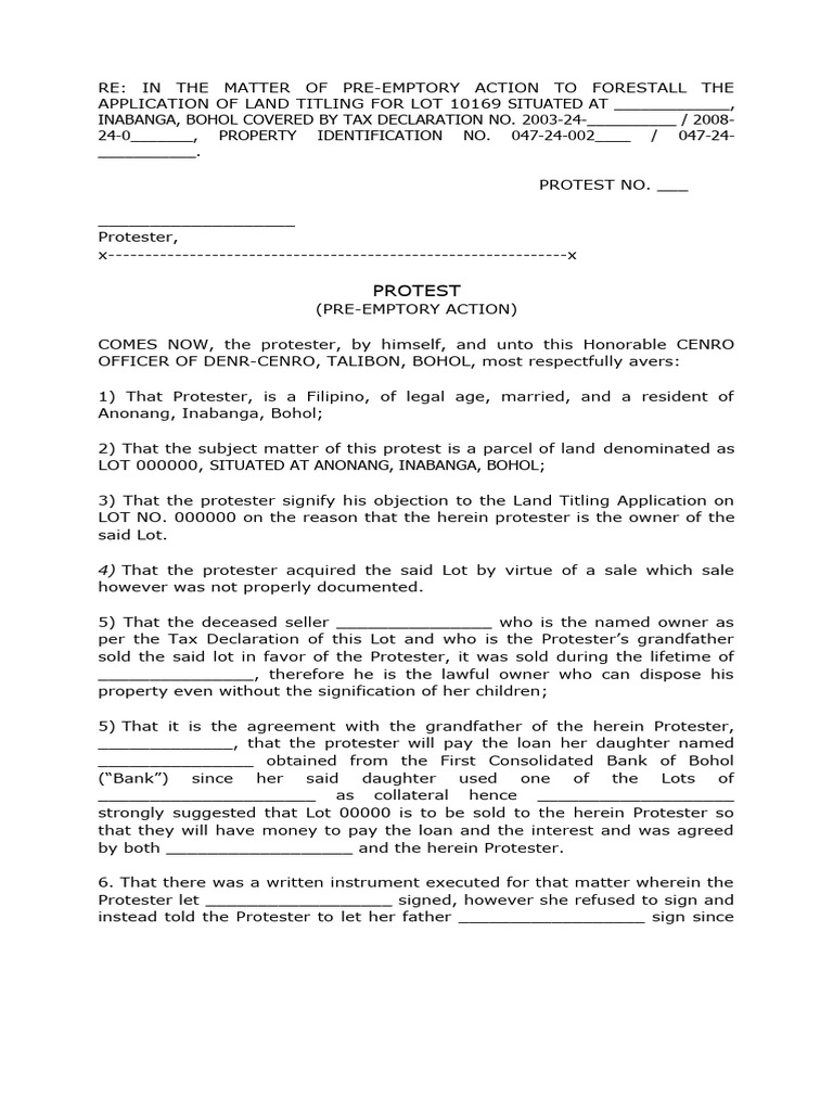 DENR Protest Against Land Titling Application | PDF | Justice | Crime ...