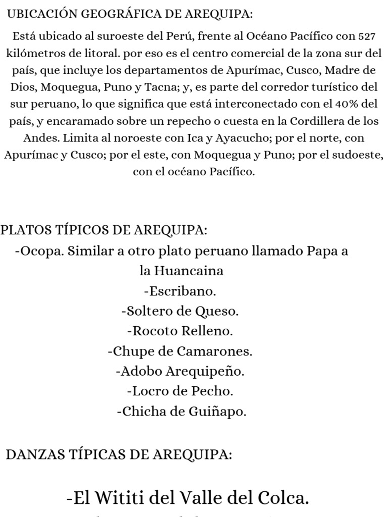 AREQUIPA | PDF