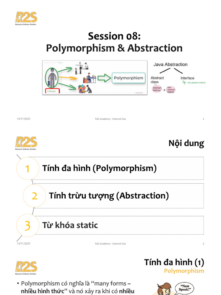 Session08 - Polymorphism & Abstraction | PDF
