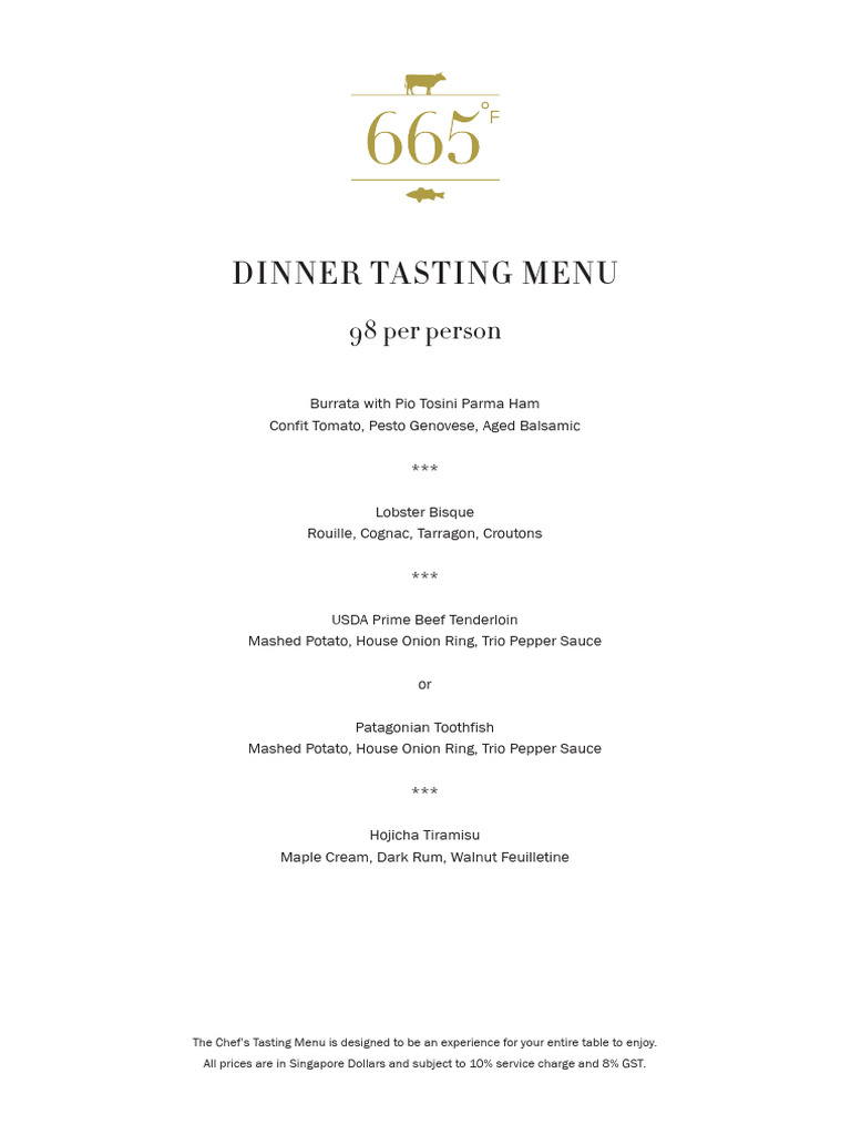 665F Dinner Tasting Menu | Download Free PDF | Sauce | Asian Cuisine