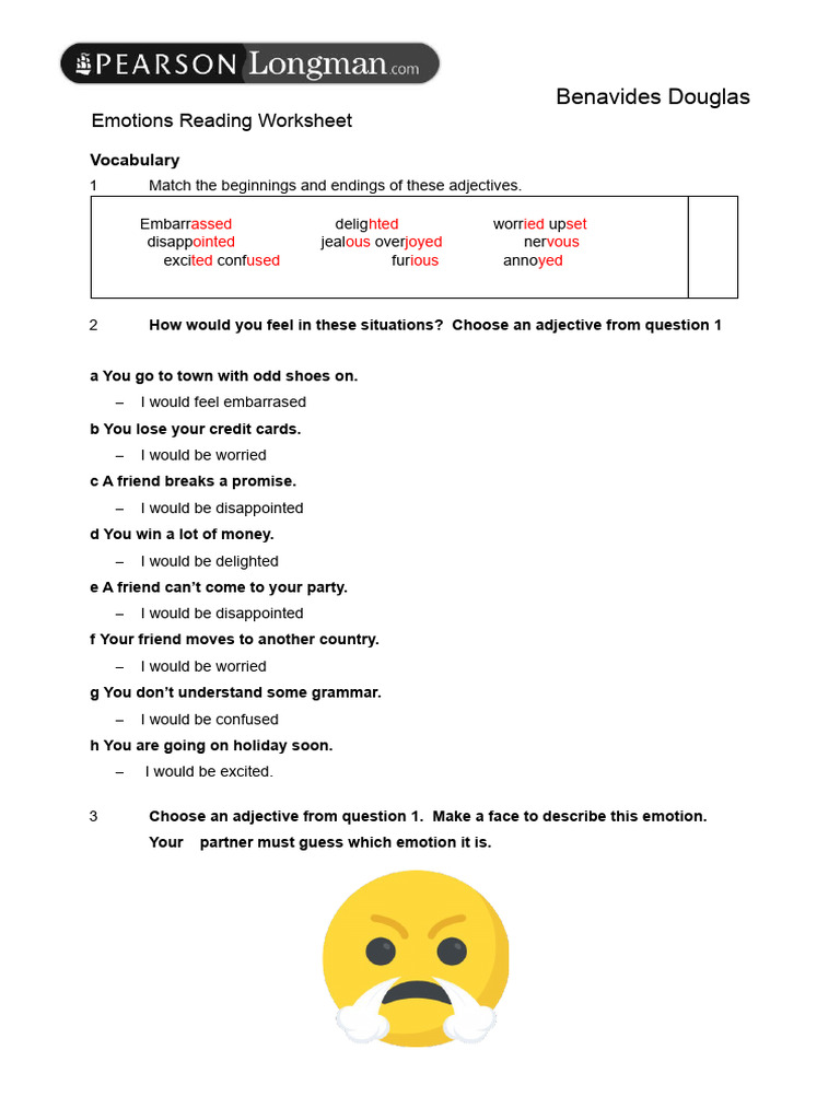 Emotions-Reading-Worksheet | PDF
