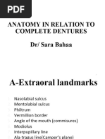 Complete Denture Anatomical Landmarks | PDF | Dentures | Lip