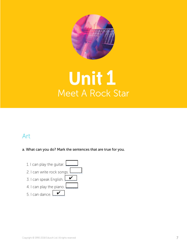 Basic 1 Workbook Unit 1-1 | PDF | All Rights Reserved