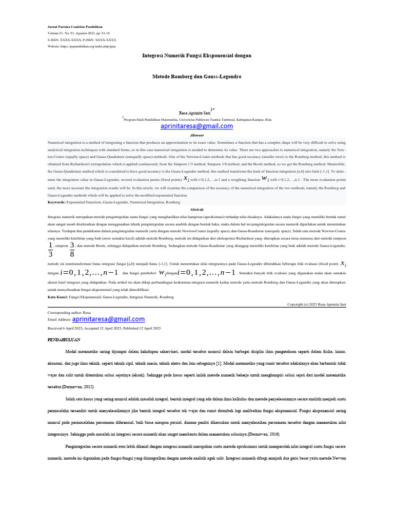 Artikel Ermida. Bentuk-Bentuk Etos Kerja... | PDF | Integral | Asymptotic Analysis