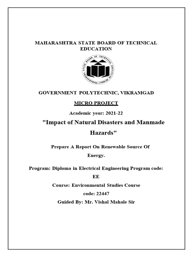 est-micro-project-rohan-prajapati-1520 | PDF | Flood | Chernobyl Disaster