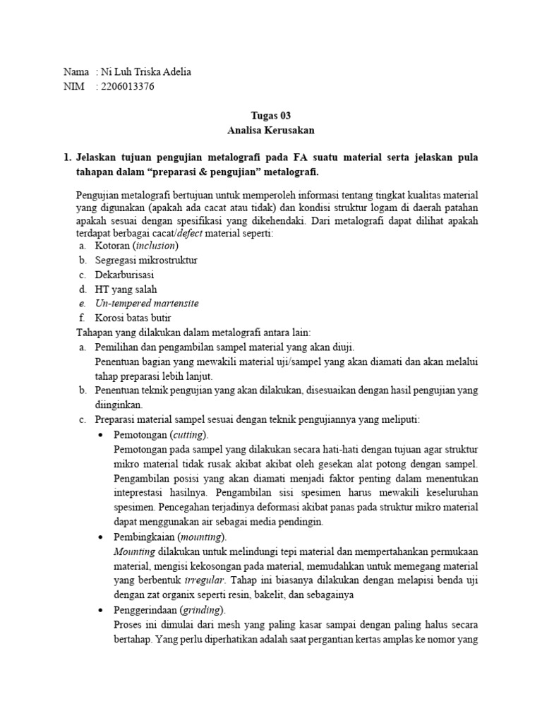 TUGAS-03 - Ni Luh Triska Adelia | PDF | Teknologi & Rekayasa