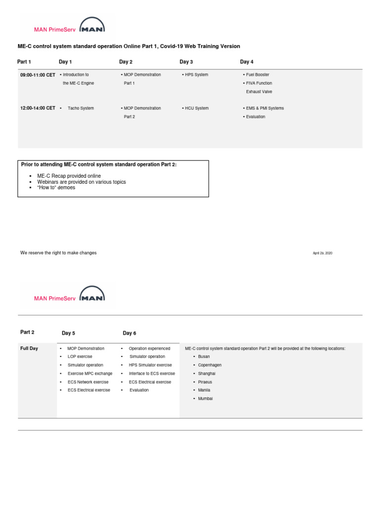 ME-C Web-Weekly Schedule Part 1 and 2 Vers. 2 | PDF | Technology ...
