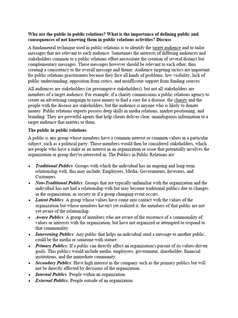 PR 4 | PDF | Public Relations | Business