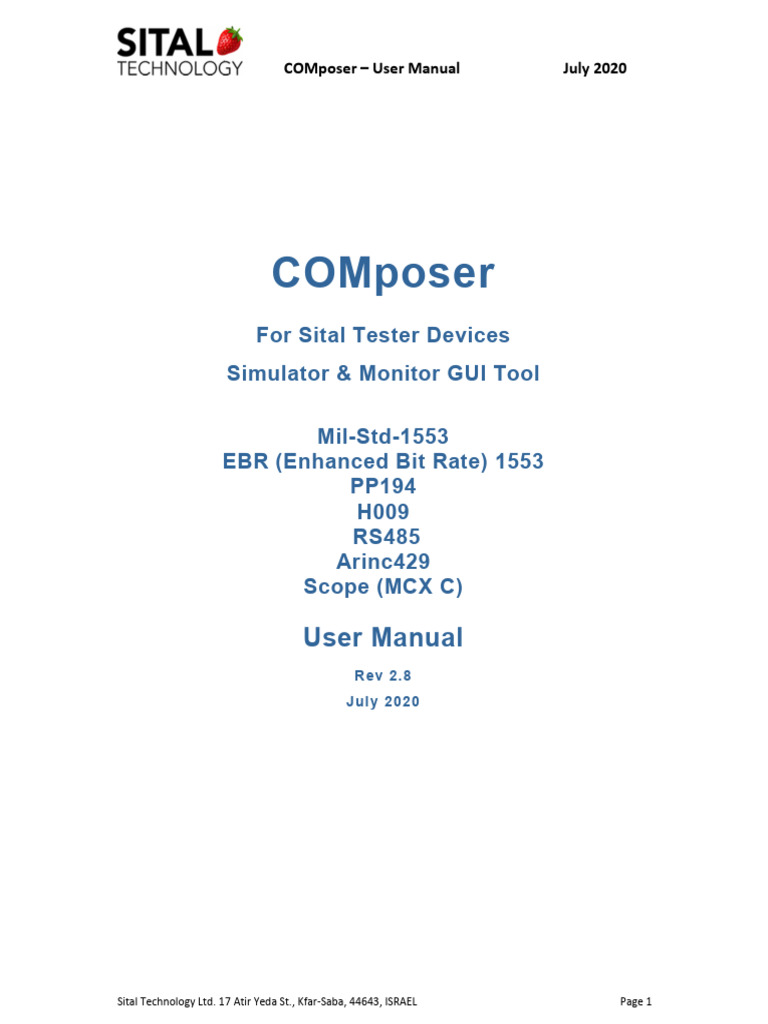 Sital COMposer User Manual v2 8 | Download Free PDF | Usb | Computer Science