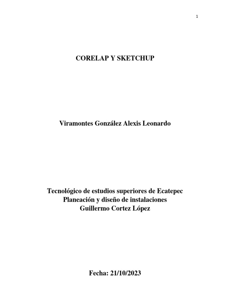 Corelap, Sketchup | PDF