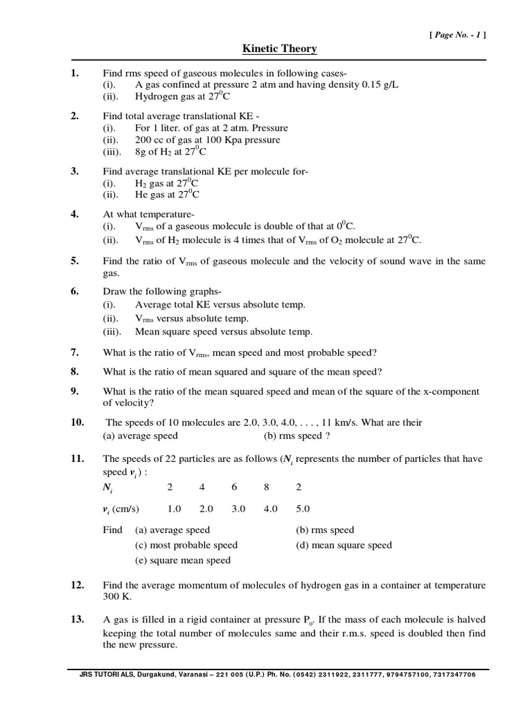 KTG Updated | PDF | Gases | Temperature