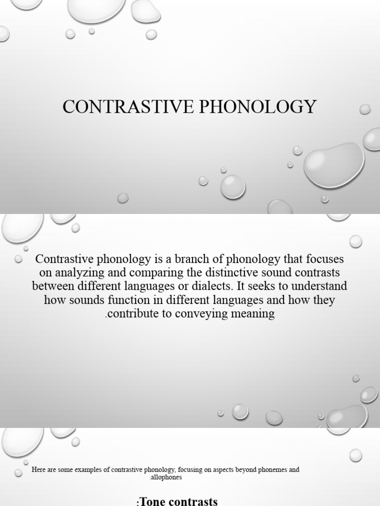 Contrastive Phonology | PDF | Tone (Linguistics) | Syllable