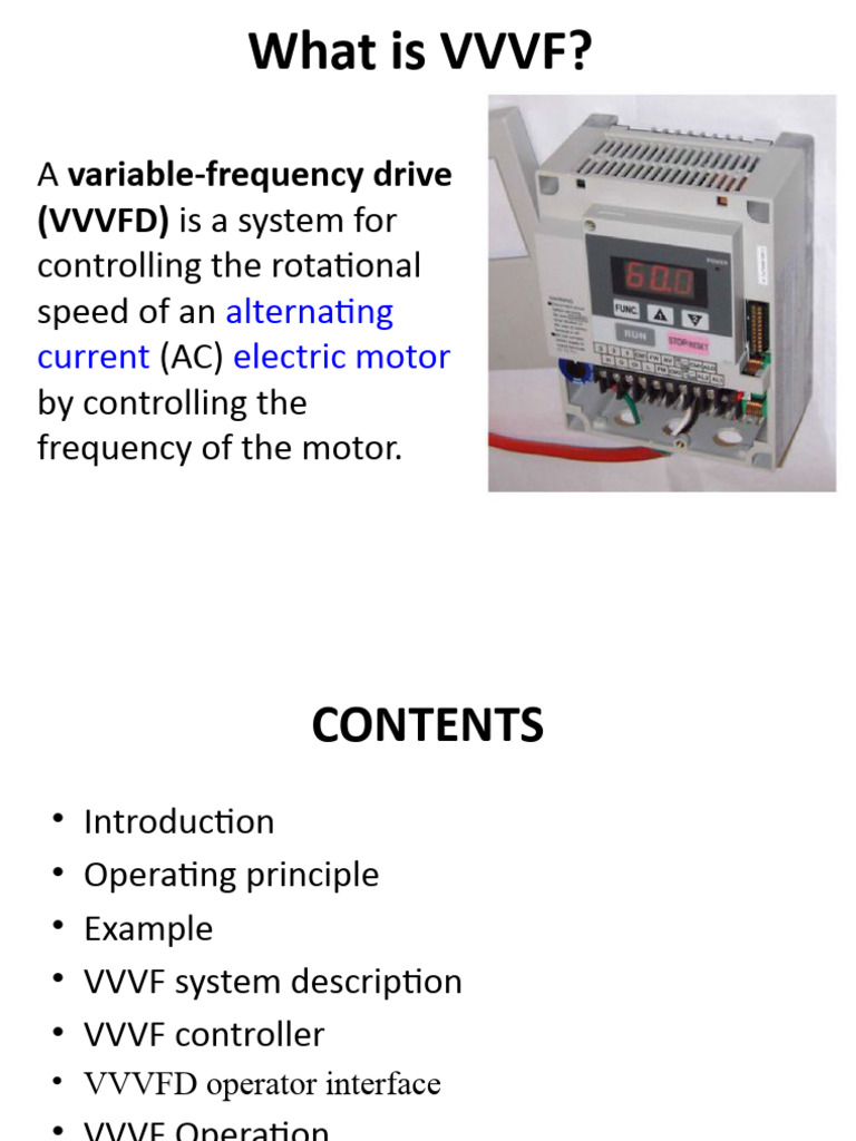 VVVF - Working Principle & Its Operation | PDF | Electric Motor | Power ...