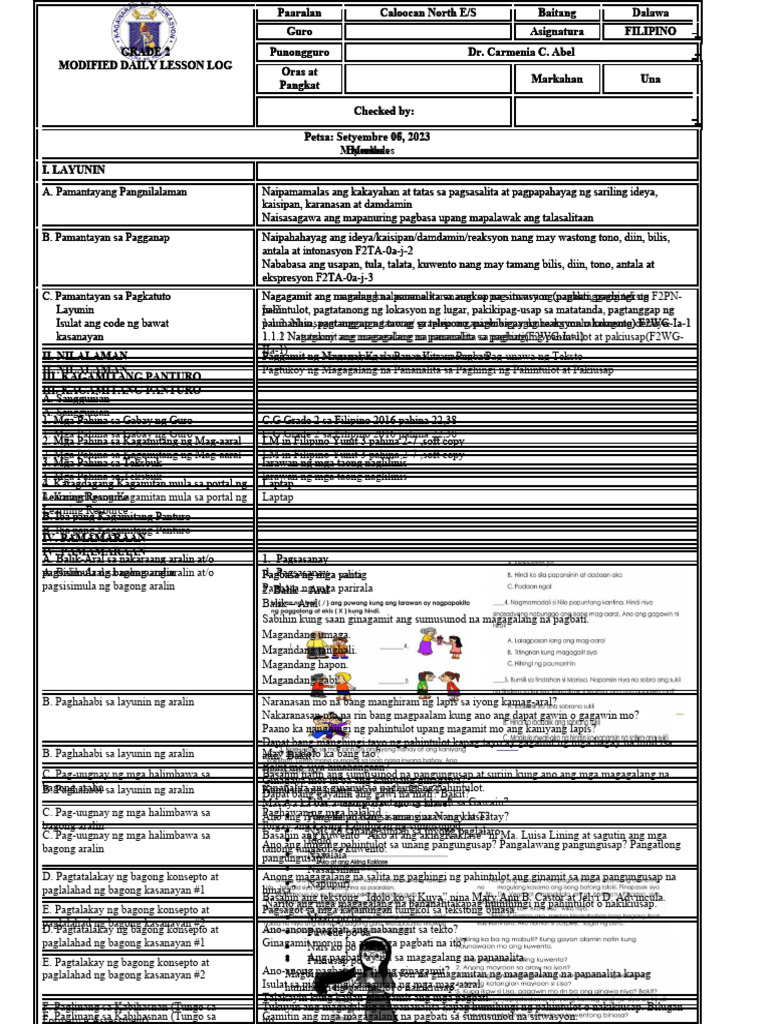 Filipino Q1 W1 Day2-Day5 | PDF