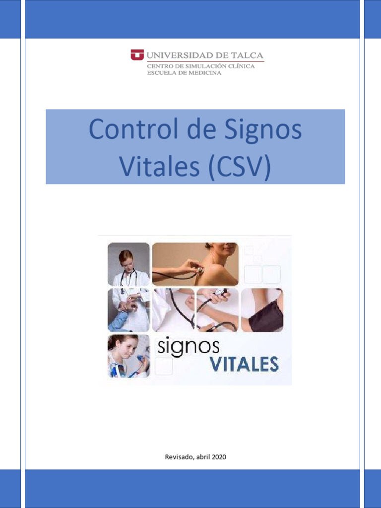 Control de Signos Vitales: Guía Práctica | PDF | Presión sanguínea ...