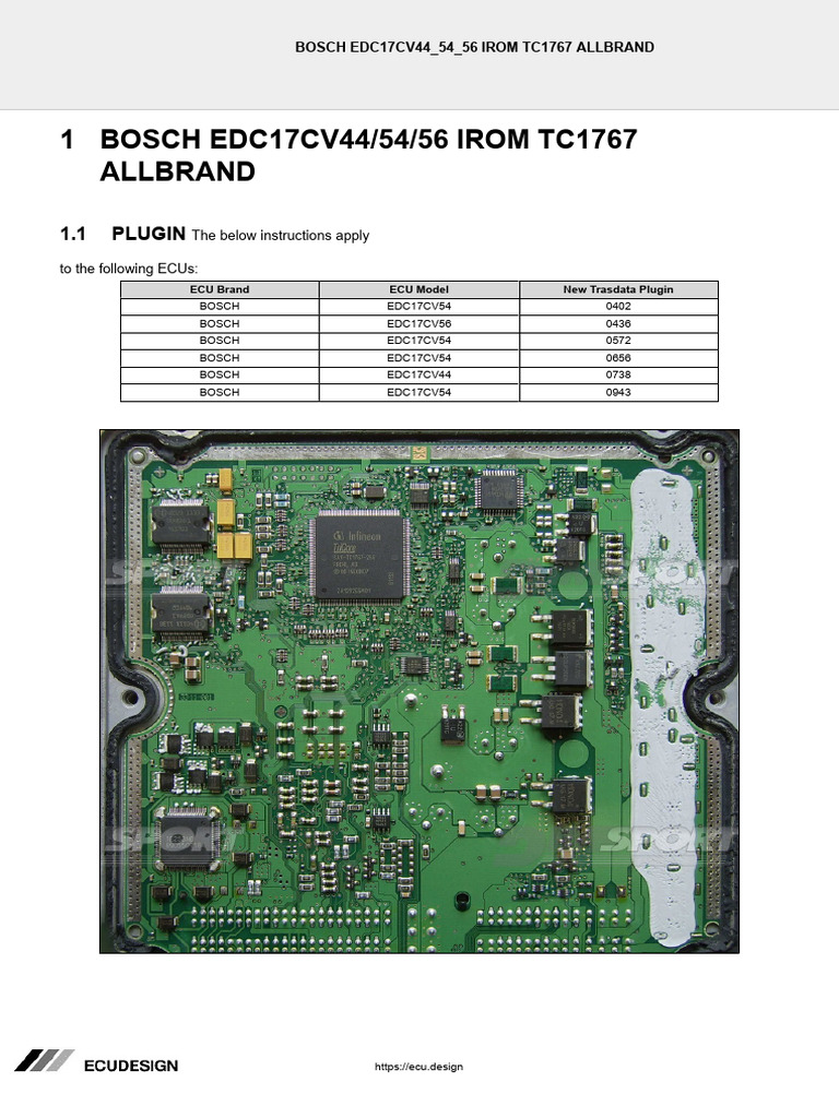 Bosch Edc17cv54 Irom Tc1767 Allbrand | PDF | Electricity | Manufactured ...