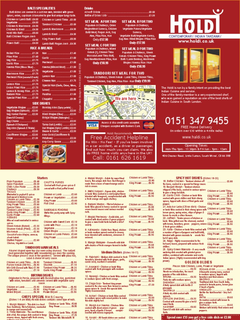Holdi Menu | PDF | Curry | Kebab