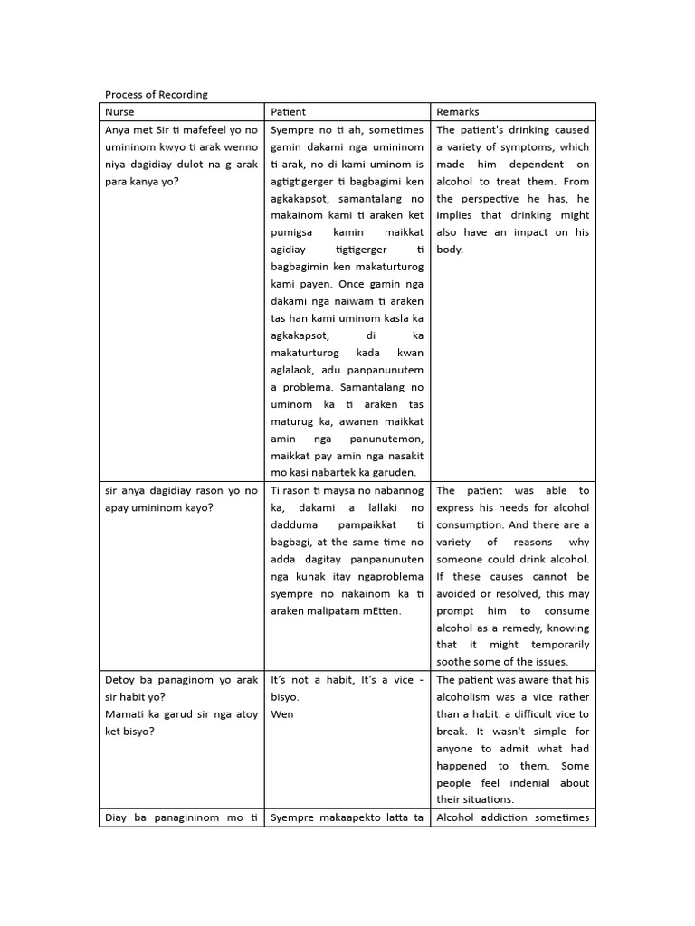 Process of Reco | Download Free PDF | Alcoholism | Nutrition