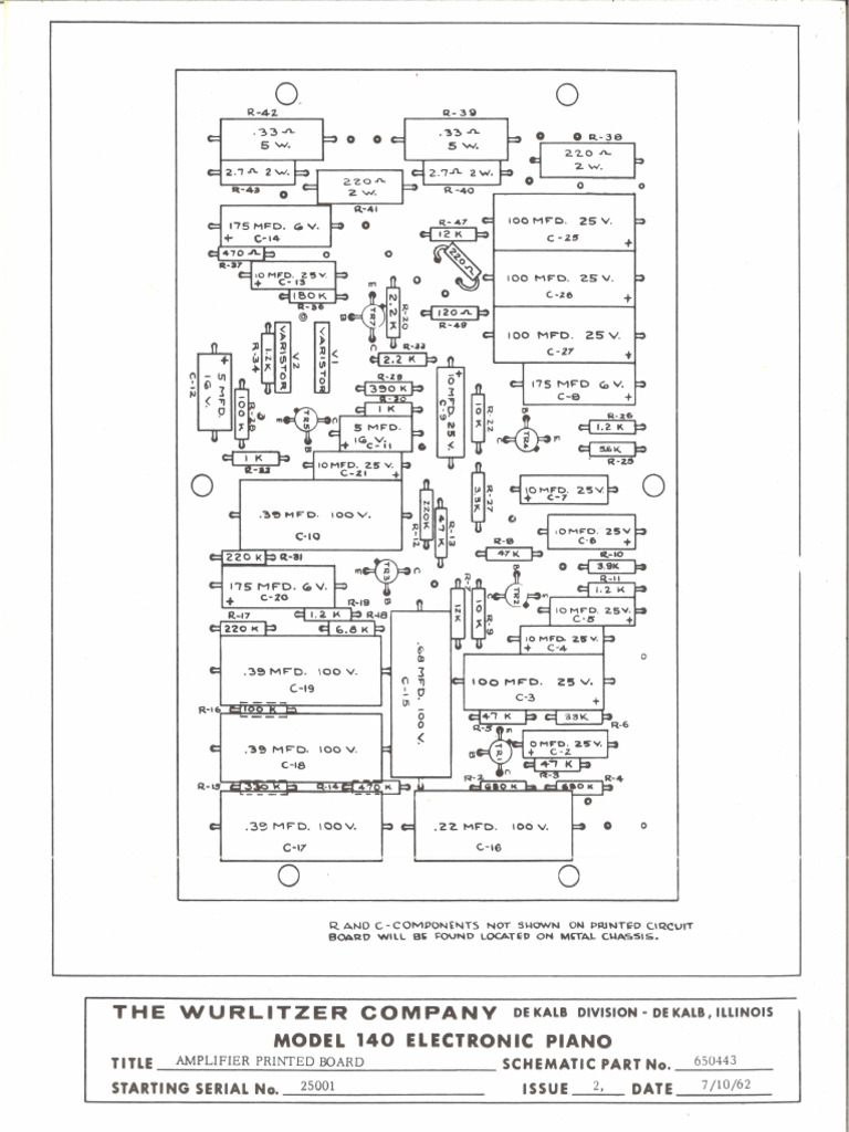 Wurlitzer 140 145 720 Schematics Layouts | PDF