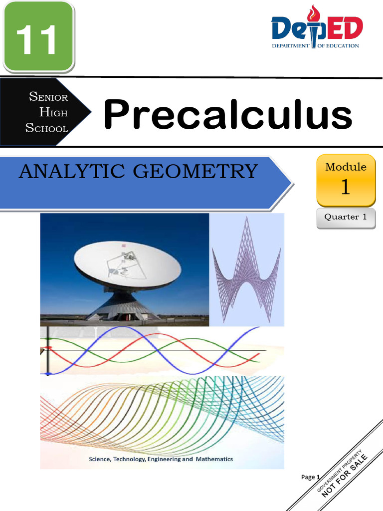 Precalculus Q1 W1 Module1 Pdf Circle Ellipse