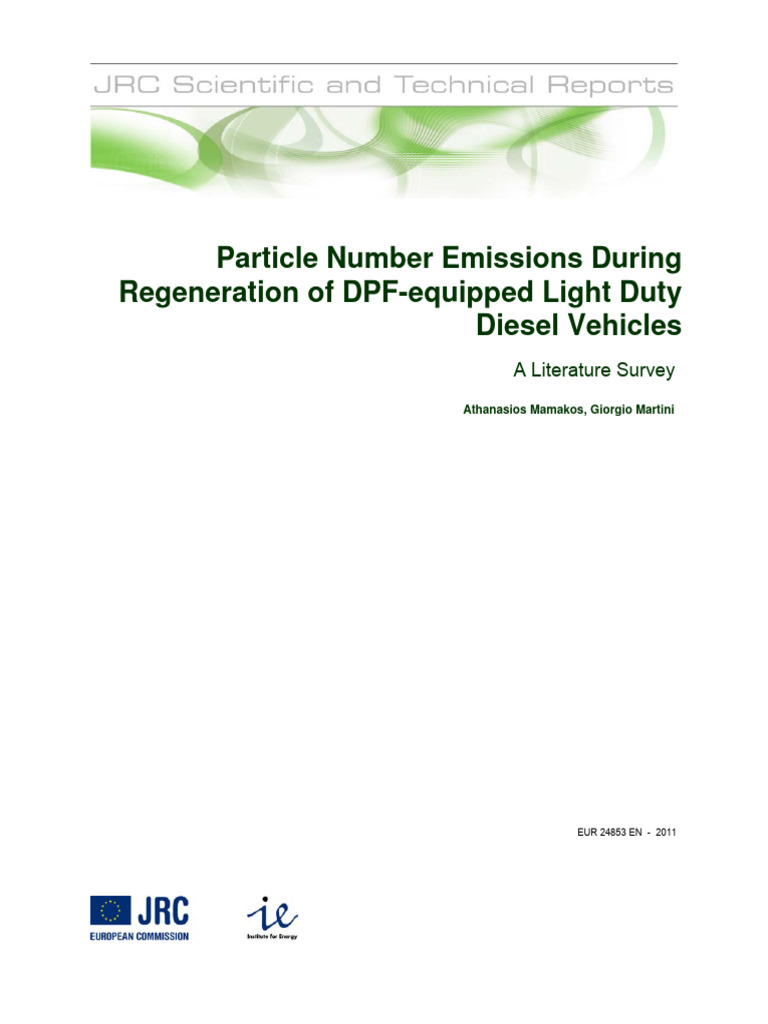 Reqno - jrc64870 - JRC Report - Particle Emissions During Regeneration ...