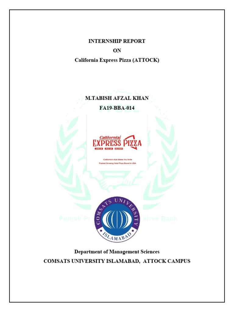 Internship Report | Download Free PDF | Cuisine | Cooking