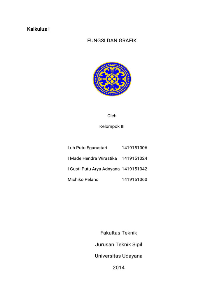 Fungsi dan Grafik dalam Kalkulus I | PDF