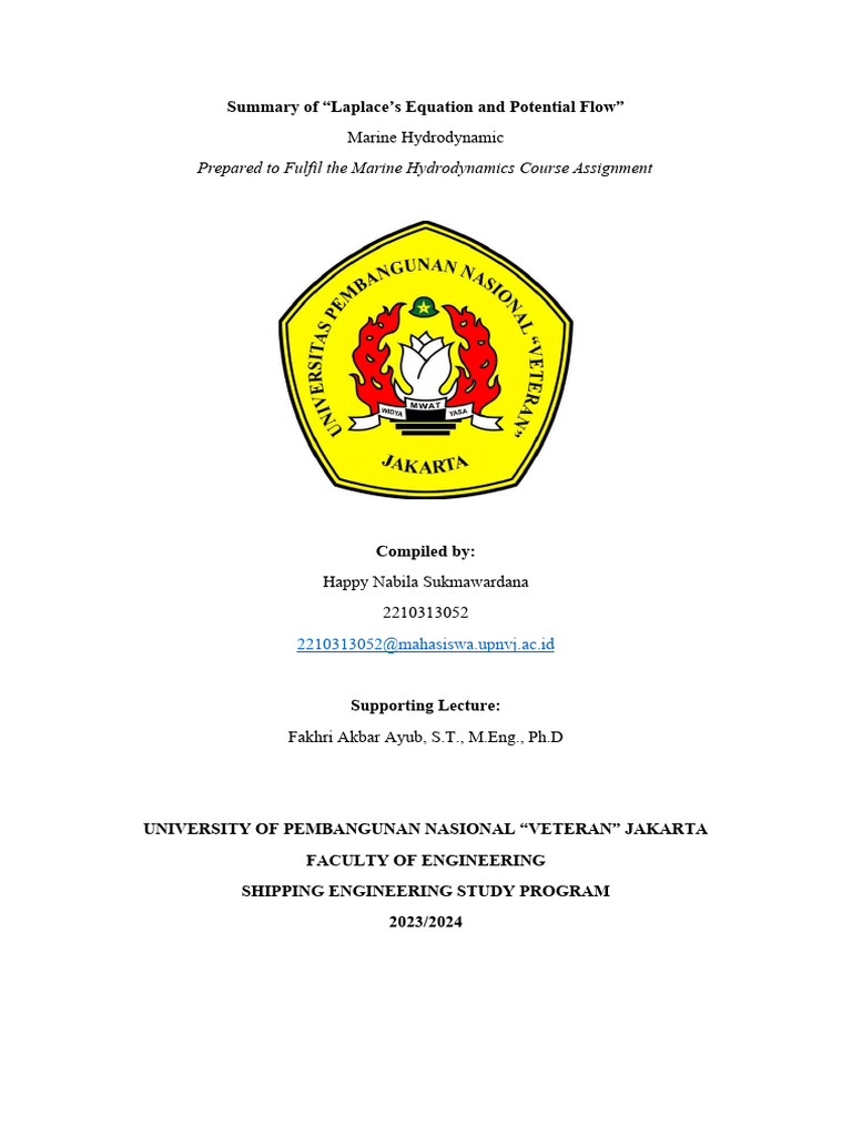 Happy Nabila S - Hydro - Assignment11 | PDF | Mathematics | Applied And Interdisciplinary Physics