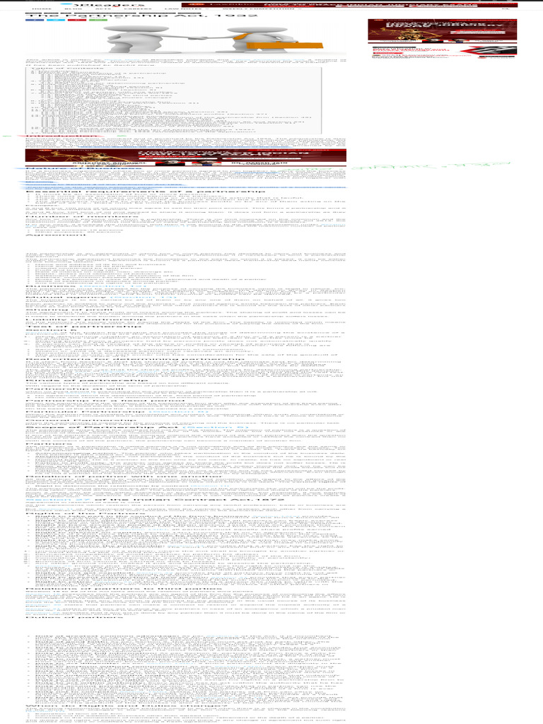 Partnership Act 1932 | PDF | Partnership | Law Of Agency